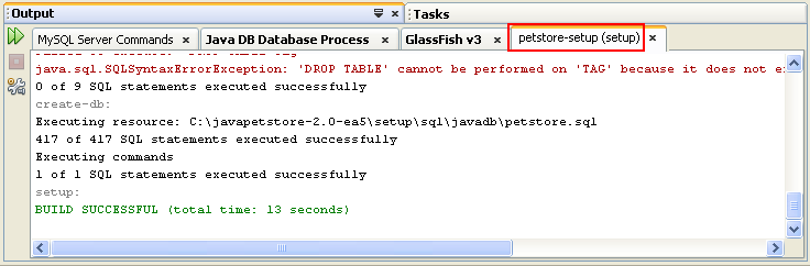 The java application activities log