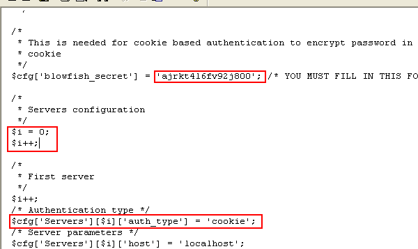 A practical tutorial on how to create the PHPMyAdmin config file done on Windows server
