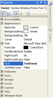 The C++ .NET programming tutorial on the message loop, how to use the Winform properties and the ...