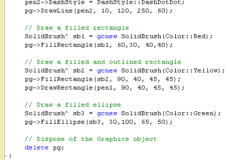 The Paint events programming tutorial from the .NET class library for ...